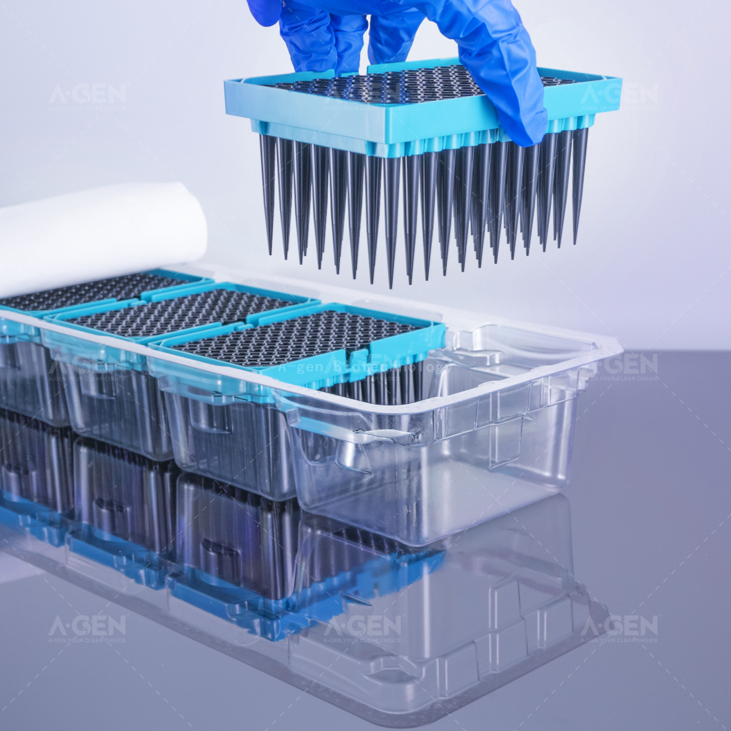 5 Combined Boxes Sterile Hamilton Pipette Tip Conductive 300μL Black PP ...